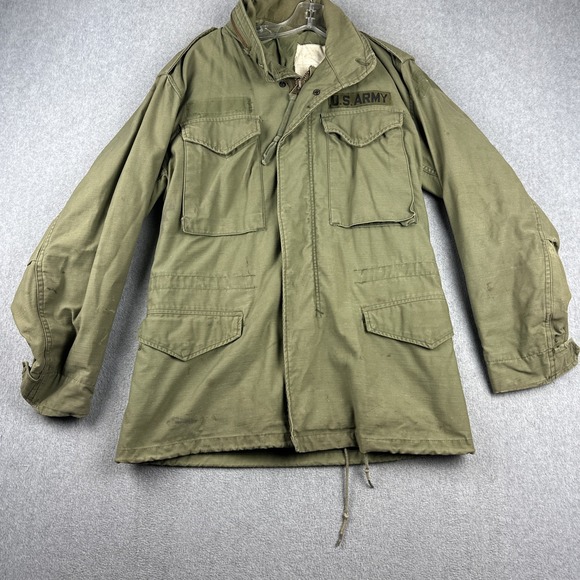 Jackets & Coats | Vintage Army Field Coat S Regular Green Cold Weather ...